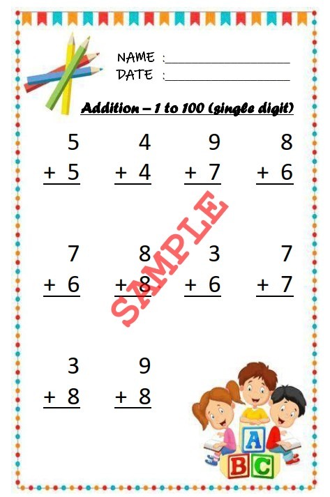 (Digital) 12 pages - Addition from 1 to 100, Hobbies & Toys, Books ...