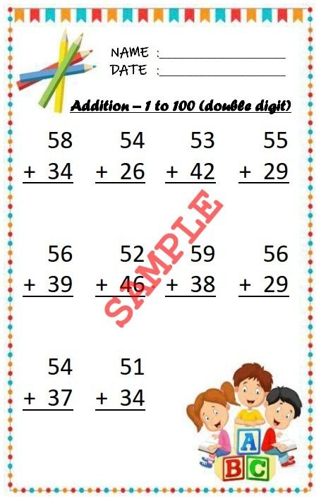 (Digital) 12 pages - Addition from 1 to 100, Hobbies & Toys, Books ...