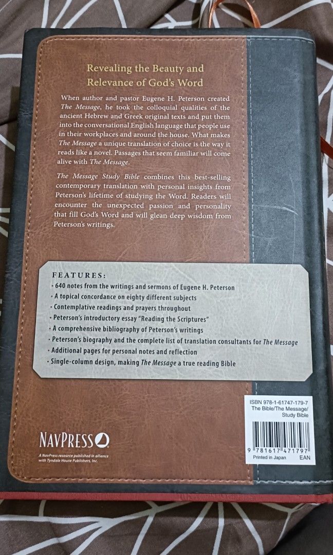 2 bibles (NKJV & Message Study Bible), Hobbies & Toys, Books ...