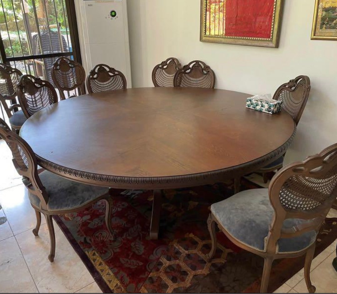 2 mtrs Walnut Luxury Solid Dining Table First Class from Iran ...