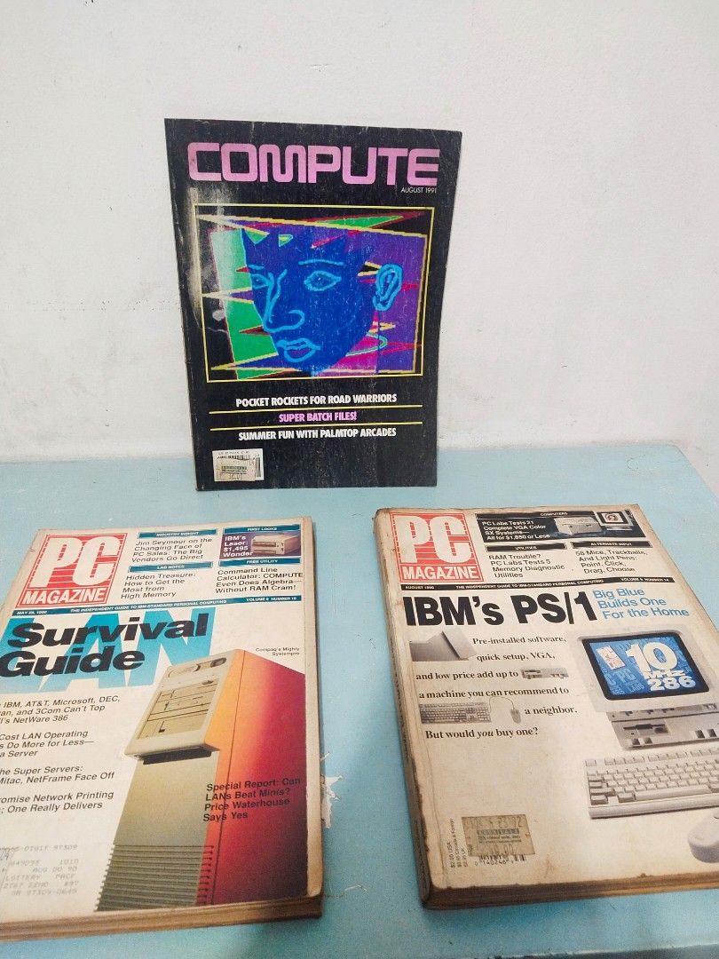 3 old Computer Magazines/Compute,2 PC magazines/Nice old set!, Hobbies ...