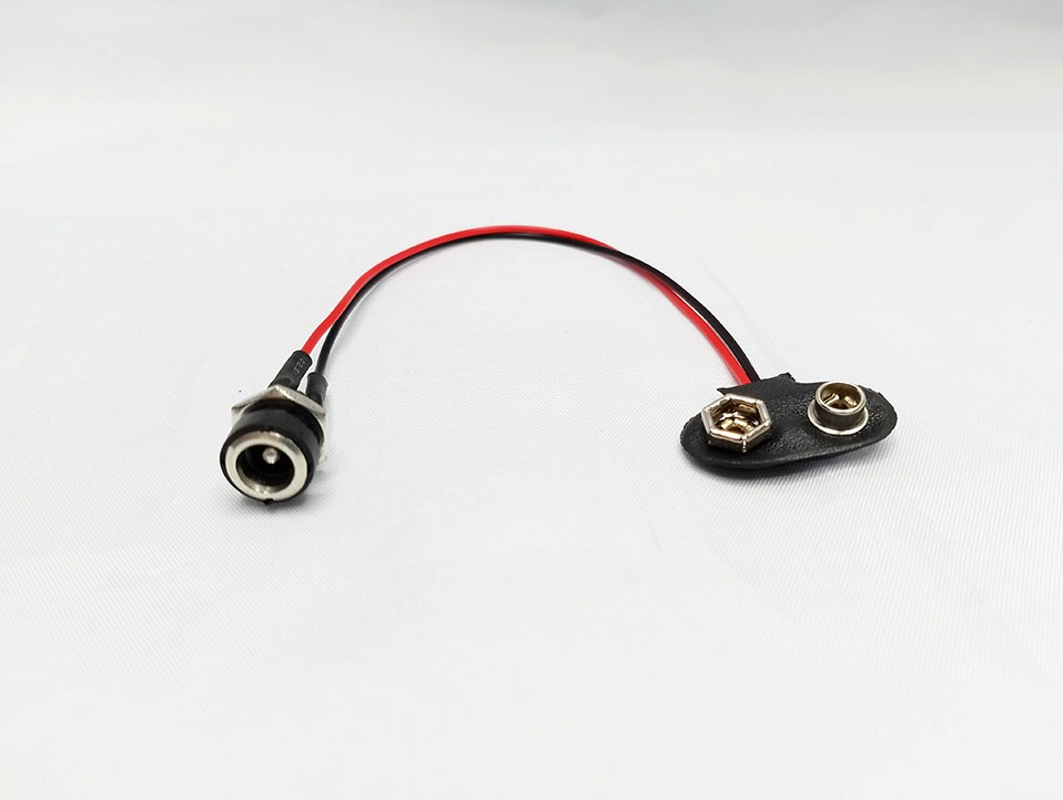 9V BATTERY SNAP CONNECTOR to DC POWER SOCKET FEMALE, BEST FOR LED STRIP ...