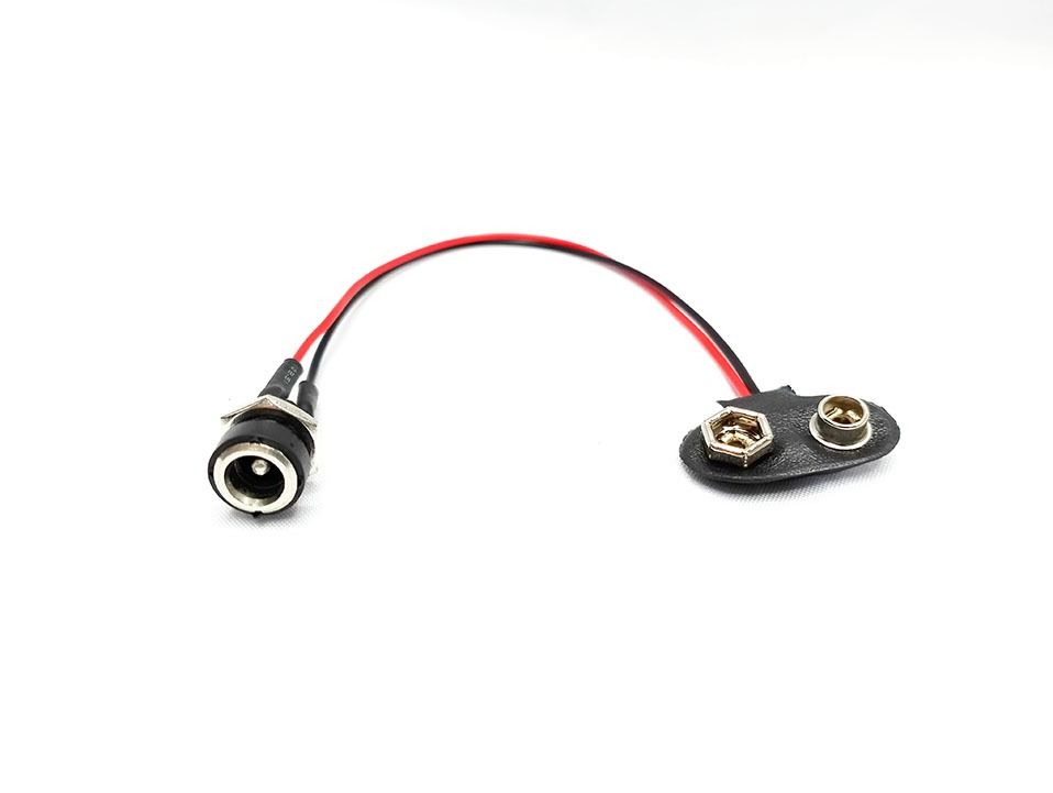 9V BATTERY SNAP CONNECTOR to DC POWER SOCKET FEMALE, BEST FOR LED STRIP ...