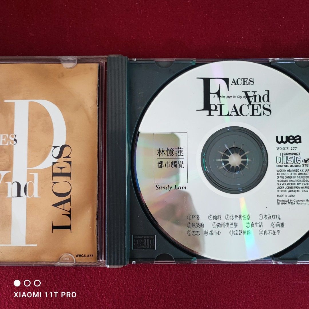 日本頭版 林憶蓮 都市觸覺 Part III Faces And Places 專輯 CD / 1990年 原裝日本版 內圈碼為WMC5 - 277 P02 首版靚聲 華納唱片 ＃#碟面近完美 ...
