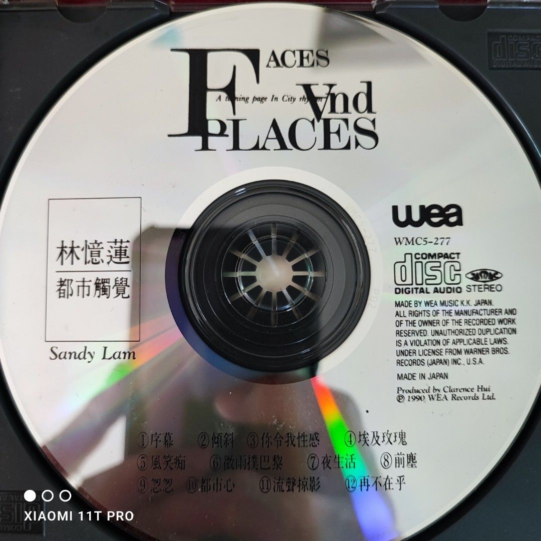 日本頭版 林憶蓮 都市觸覺 Part III Faces And Places 專輯 CD / 1990年 原裝日本版 內圈碼為WMC5 - 277 P02 首版靚聲 華納唱片 ＃#碟面近完美 ...