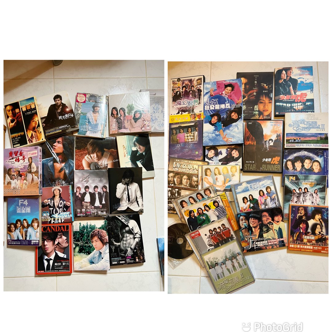 見圖全部 F4 流星花園 exchange 換 美心或東海堂餅咭 2 張 F4 流星花園 言承旭朱孝天周渝民吳建豪 VCD DVD CD 簽名板紀念版, 興趣及遊戲, 收藏品及紀念品, 明星 ...