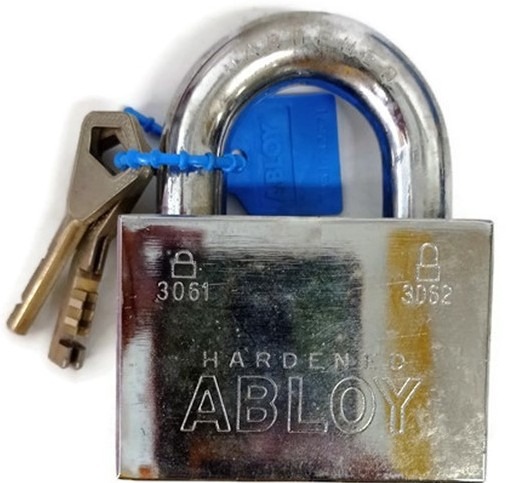 Abloy Heavy Duty Hardened Steel Body Padlock 50mm Model: 3061 Made in ...