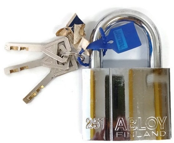 Abloy Heavy Duty Hardened Steel Body Padlock 57mm PL251 Made in Finland ...