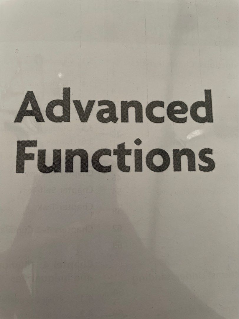 Advanced Functions - Grade 12 Textbook (Canadian Matriculation ...
