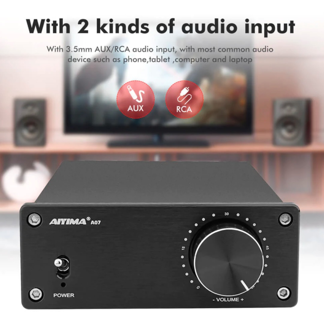 Aiyima A07 powerful mini amplifier with 32V 5A power supply, Audio ...