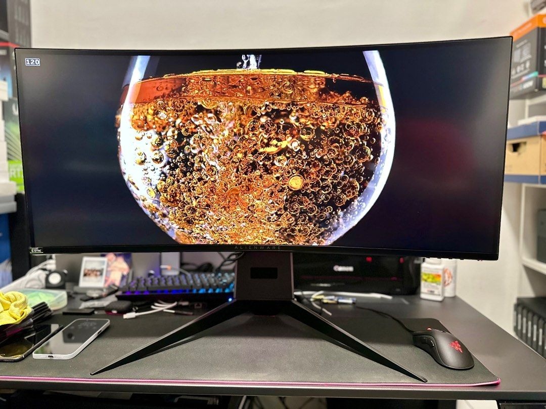 Alienware AW3418DW 34 inch UltraWide Curved QHD Gaming Monitor IPS ...