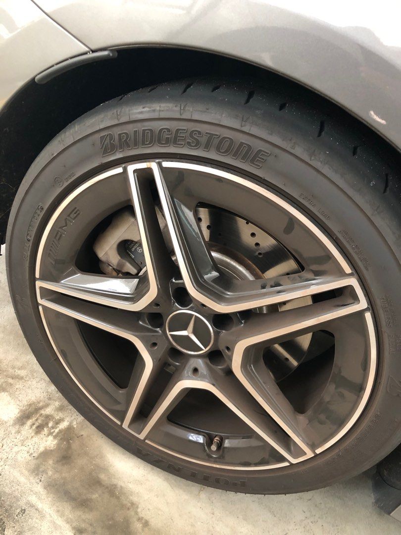 AMG 18inch five spoke wheel black, Car Accessories, Tyres & Rims on ...