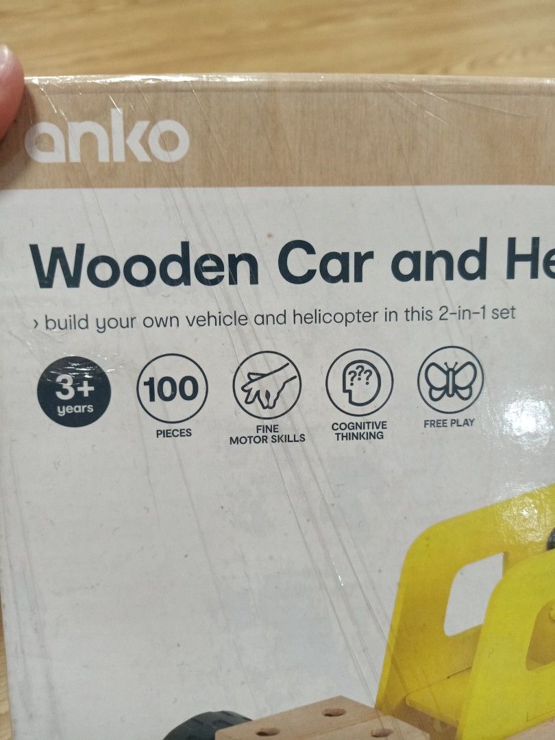 Anko wooden car and helicopter build set, Hobbies & Toys, Toys & Games ...