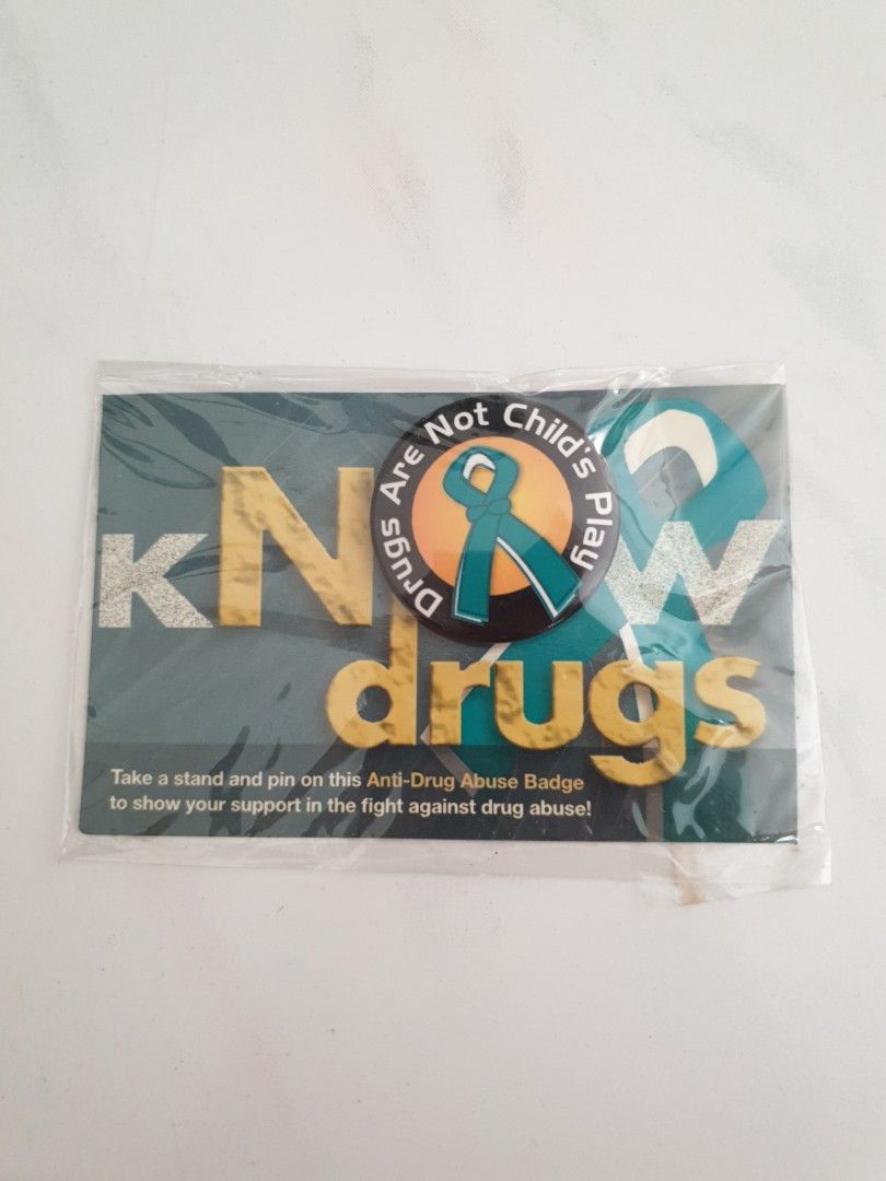 Anti drug badge, Everything Else on Carousell