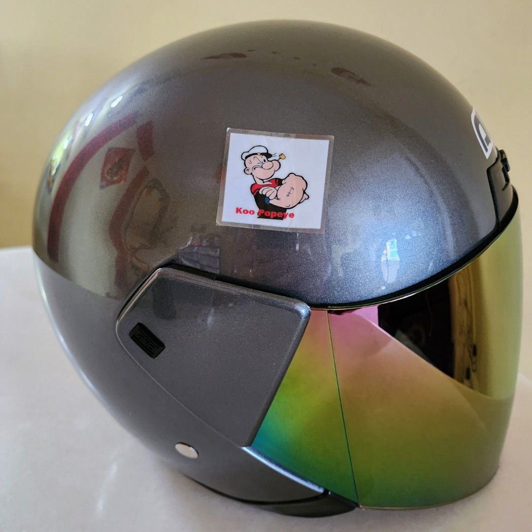 ARC ASTRO HELMET GLOSS GREY COLOR, Motorcycles, Motorcycle Accessories ...