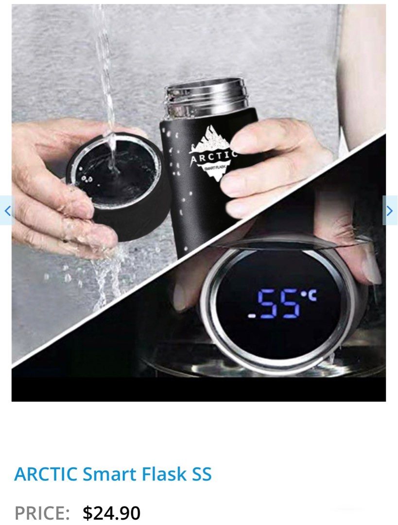 ARCTIC Smart Flask (Silver), Furniture & Home Living, Kitchenware ...