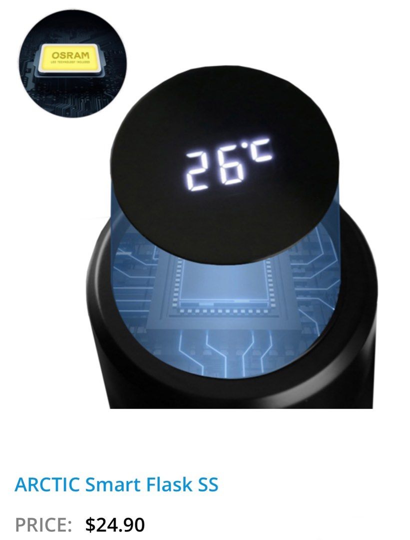 ARCTIC Smart Flask (Silver), Furniture & Home Living, Kitchenware ...