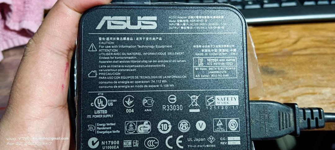 Asus Laptop power brick ADP-90YD B model, Computers & Tech, Parts ...