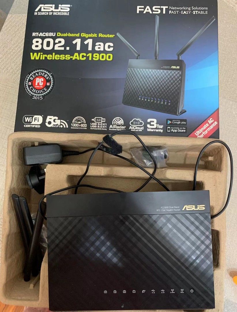 Asus wireless router AC-1900, 電腦＆科技, 電腦周邊及配件, Wifi及上網相關產品 - Carousell
