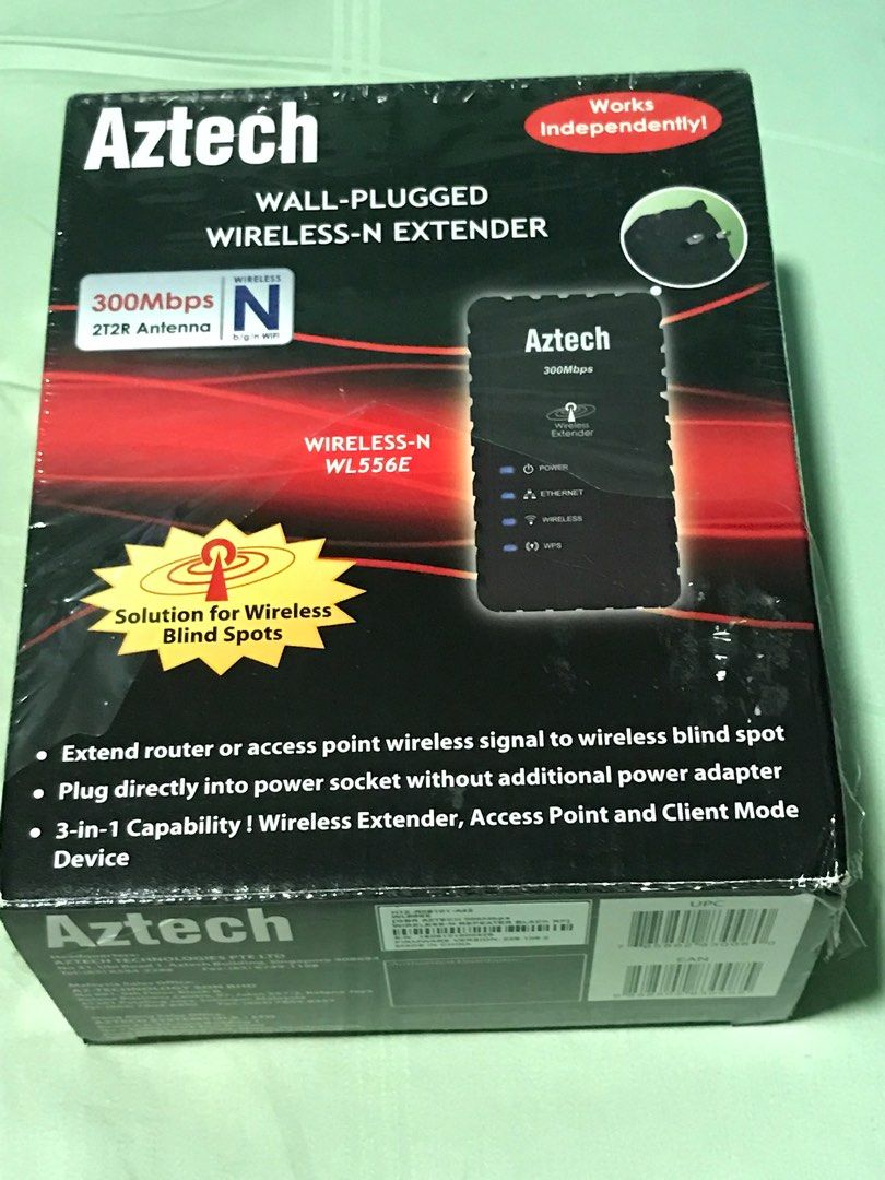 Aztech Wall-Plugged Wireless-N Extender, Computers & Tech, Parts ...