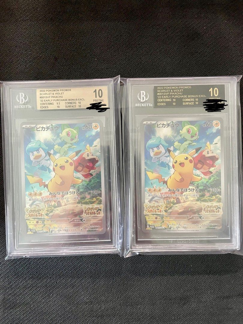 BGS Black Label and gold label Pikachu, Hobbies & Toys, Toys & Games on ...