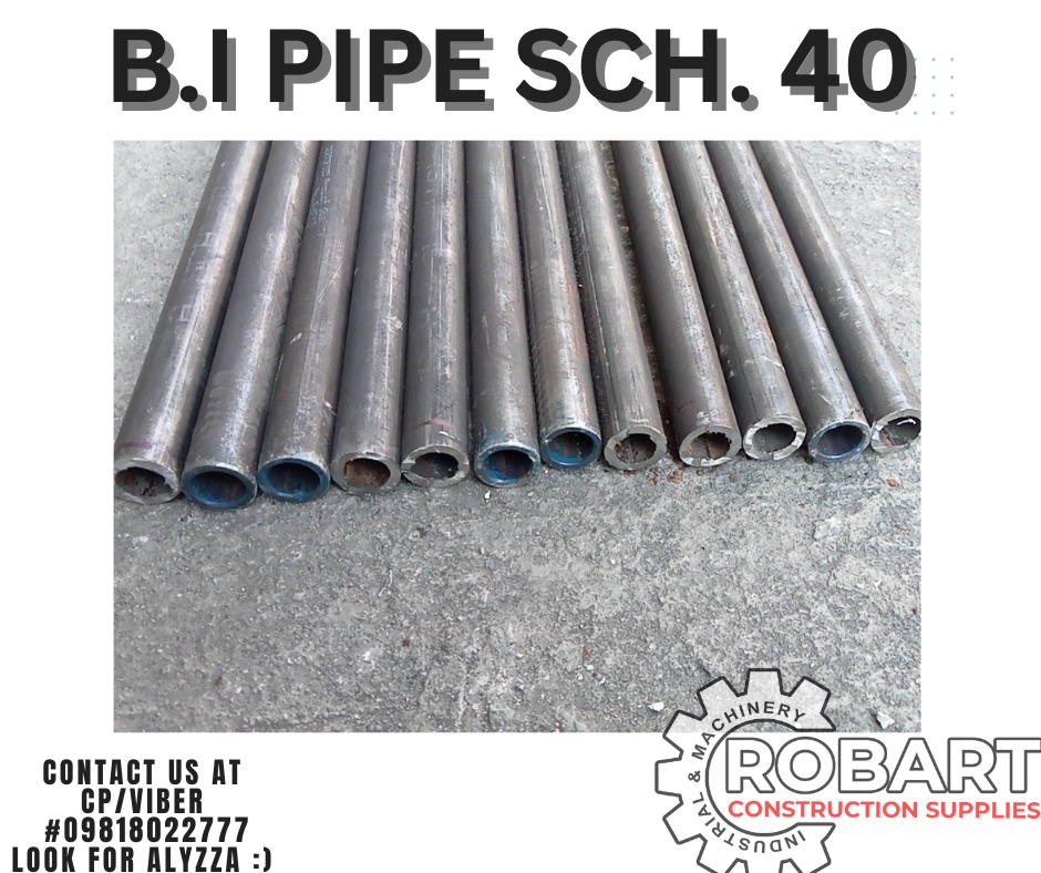 B.I PIPE 1/2 SCH 40, Commercial & Industrial, Construction Tools & Equipment on Carousell