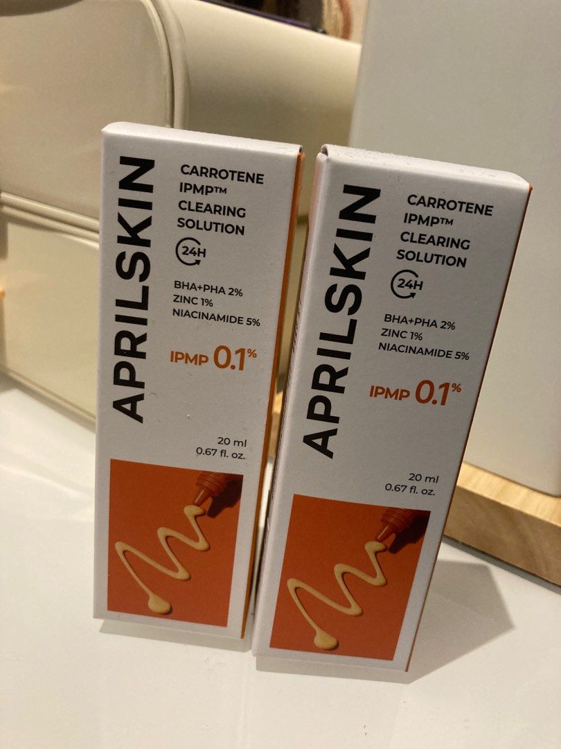 BNIB Aprilskin carrotene IPMP clearing solution for acne, Beauty & Personal Care, Face, Face ...