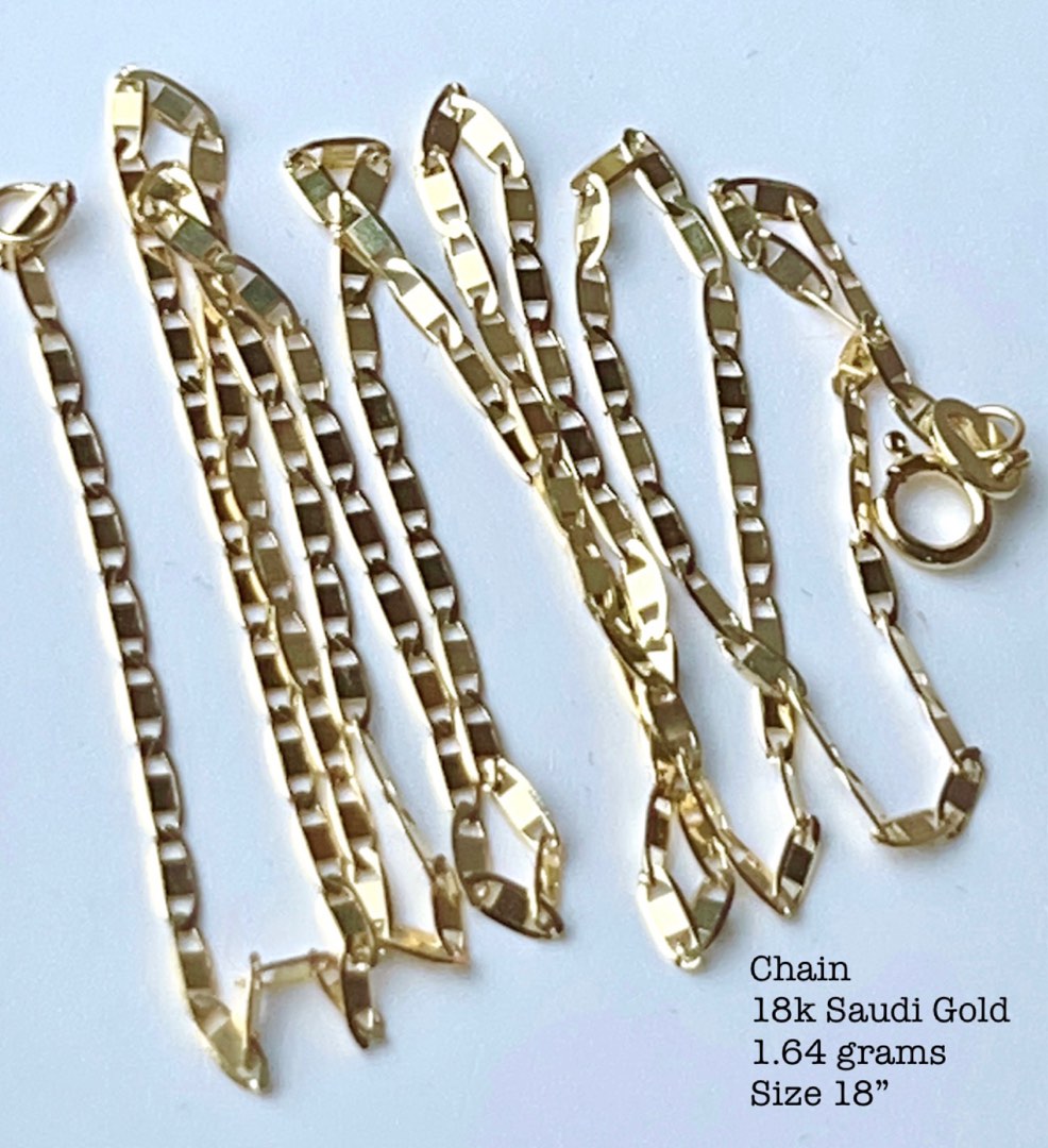 Brand new 18k saudi gold chain 18” on Carousell