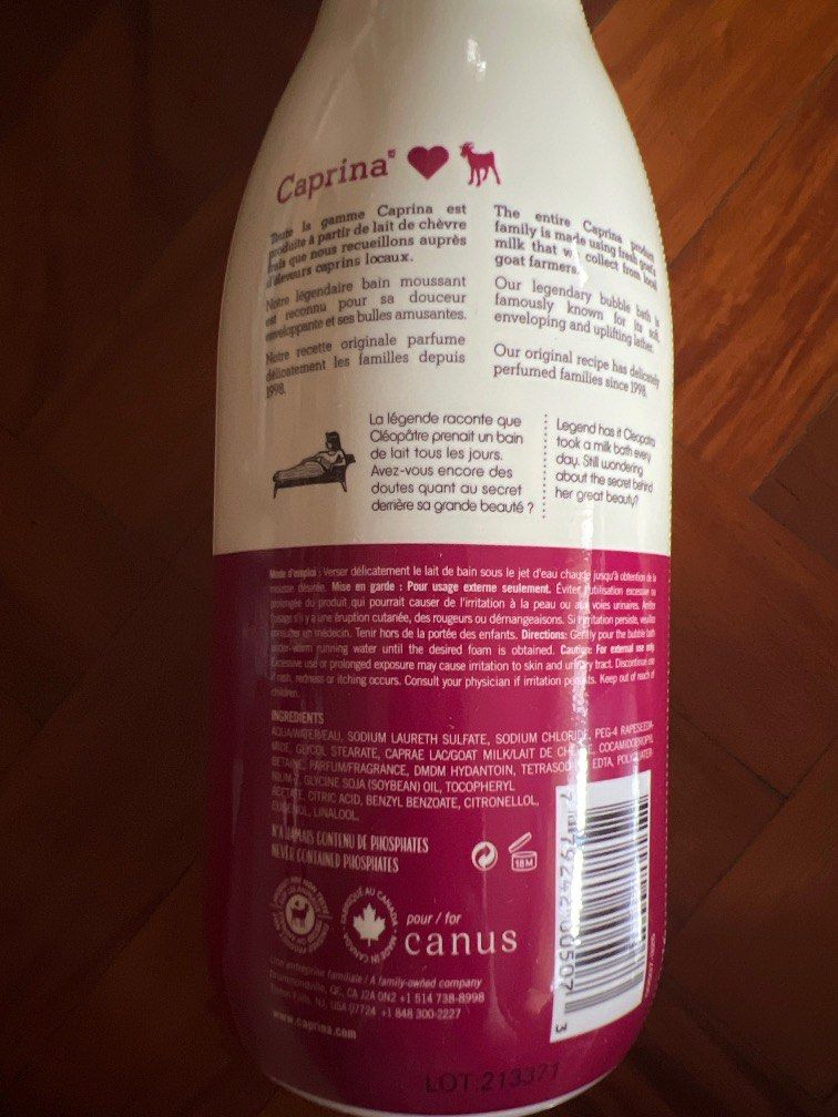 Caprina liquid bubble bath 800ml on Carousell
