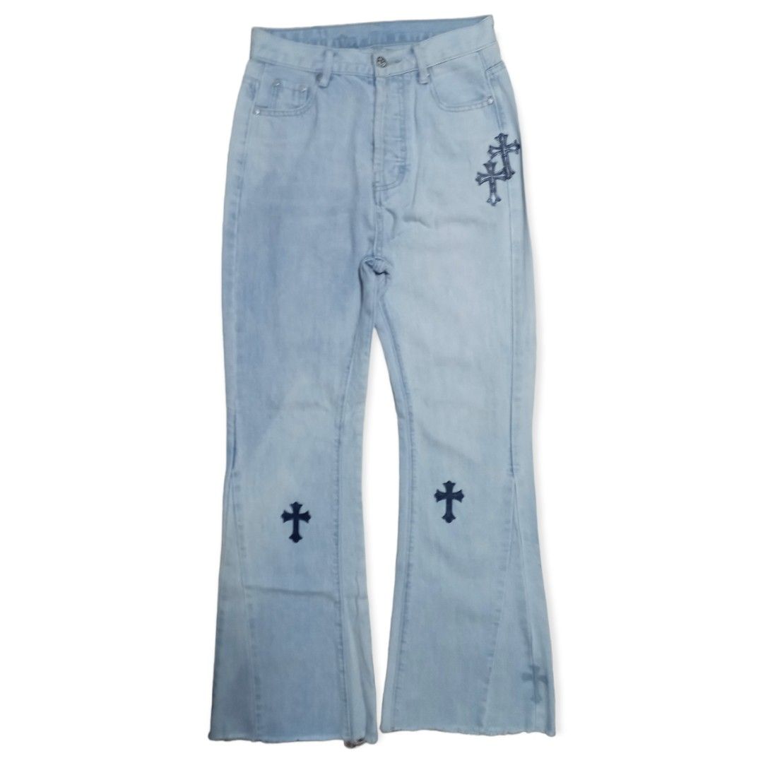 Chrome Hearts Flared Jeans, Women's Fashion, Bottoms, Jeans on Carousell