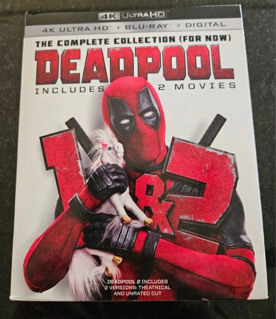 Deadpool The Complete Collection 1 & 2 4K UHD / Blu Ray with Slipbox ...