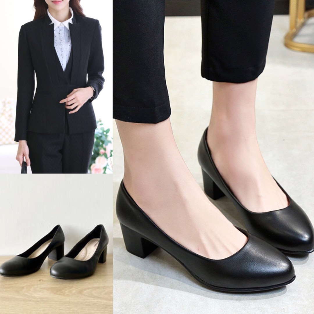 [DEAL] Hush Puppies Lady Office Shoes Block Heels Pump Black Office ...