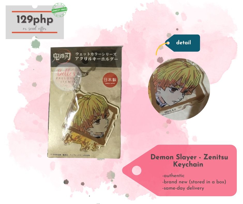 Demon Slayer Zenitsu Key Chain, Hobbies & Toys, Toys & Games on Carousell