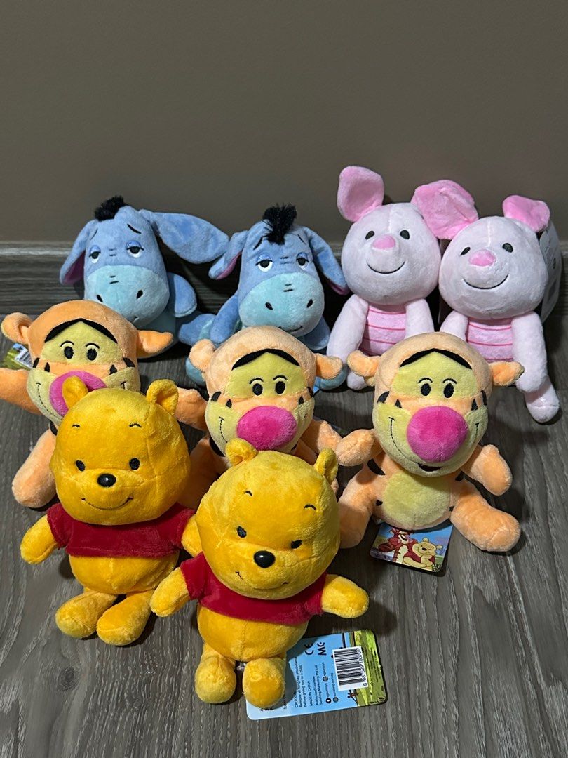 Disney Plush Winnie Tigger Piglet Eeyore Medium Size, Hobbies & Toys, Toys & Games on Carousell