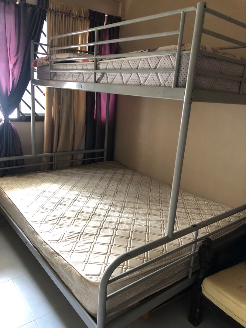 Double deck frame, Furniture & Home Living, Bedding & Towels on Carousell