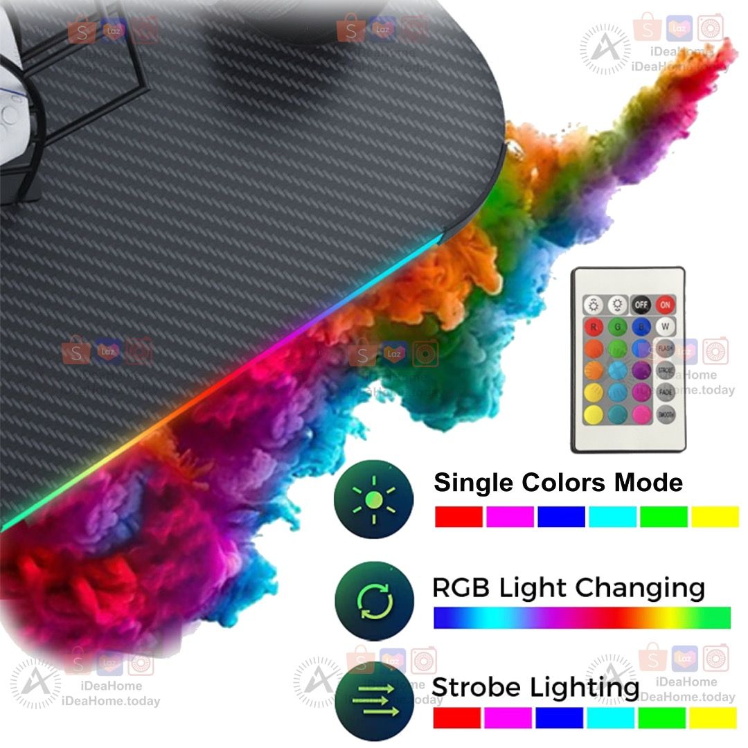 Electrical Standing DESK RGB Gaming Desk with Led Lights, Table ...