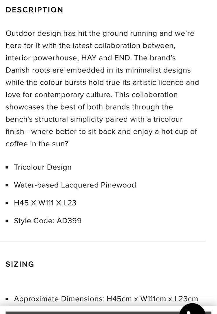 END x HAY weekend bench, Furniture & Home Living, Furniture, Chairs on ...