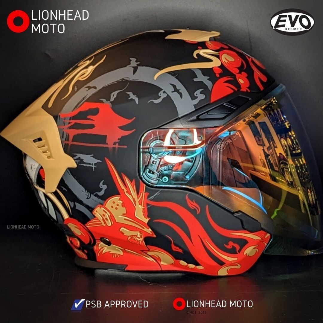 EVO HELMET SAMURAI LIMITED EDITION RS9 PSB APPROVED FREE DELIVERY ...