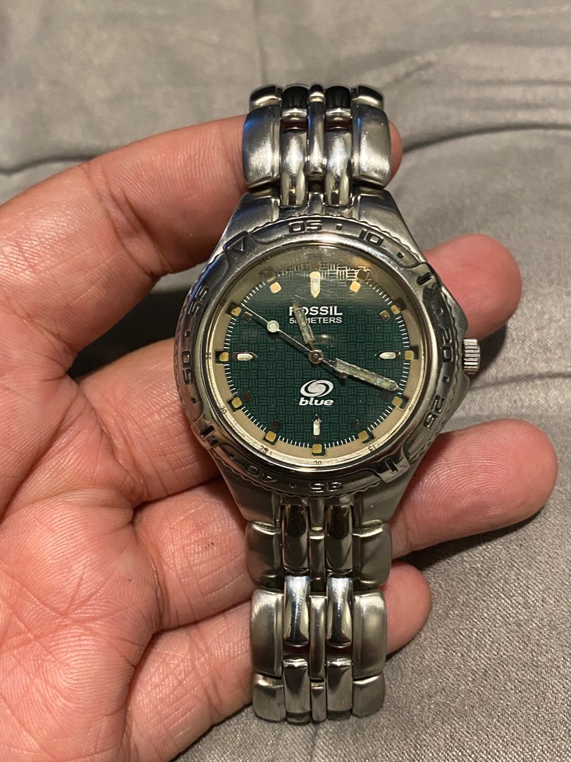 Fossil Blue Watch for Men Green Dial, Men's Fashion, Watches ...