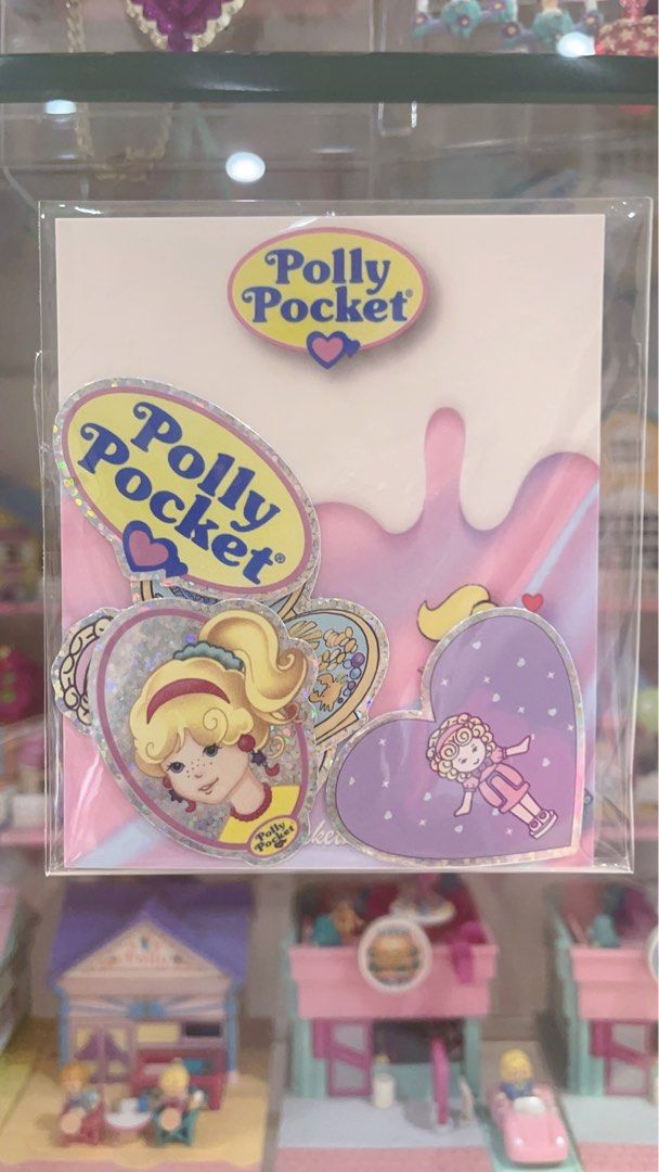 Glitter Holographic Polly Pocket Sticker Set of 5, Hobbies & Toys ...