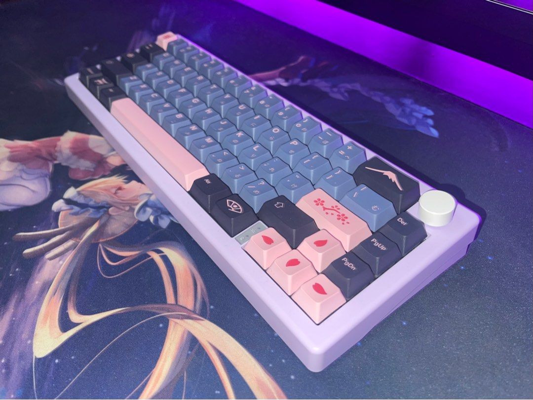 GMK67 Lilac Custom Mechanical Keyboard, Computers & Tech, Parts ...