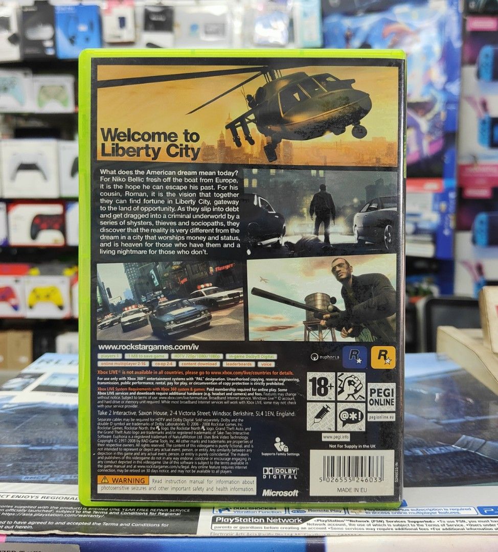 Grand Theft Auto IV Xbox360 Xbox One Xbox Series X, Video Gaming, Video ...