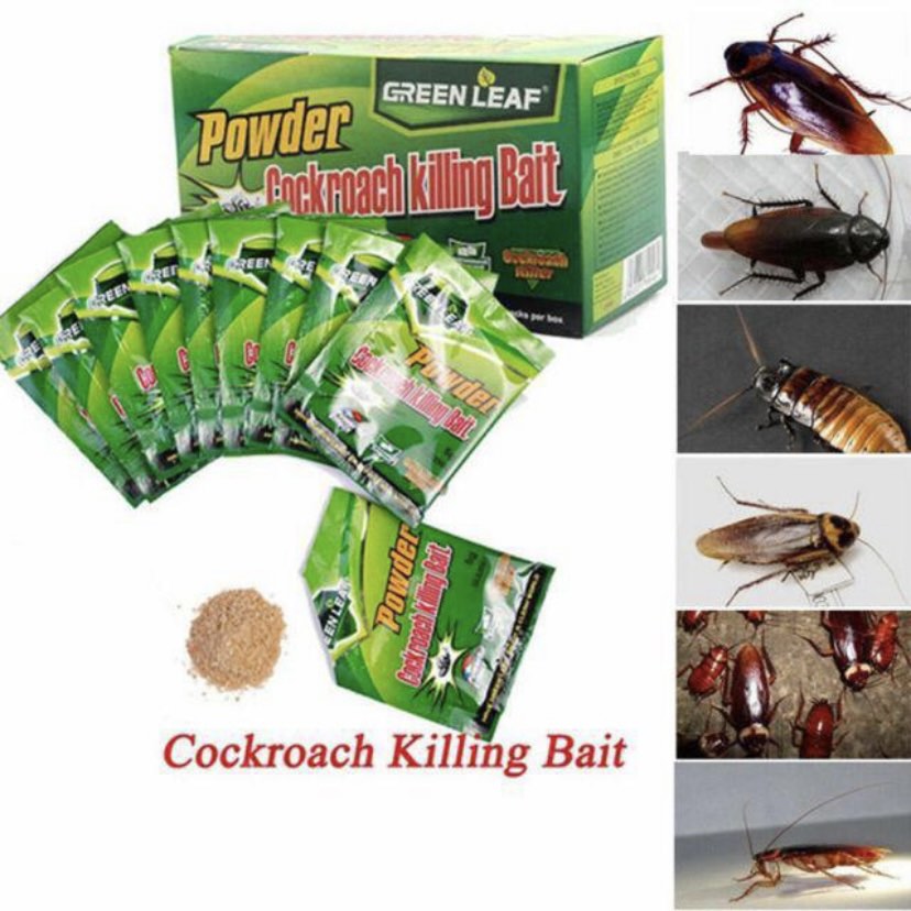 Green Leaf Powder Cockroach Killing Bait, Health & Nutrition, Insect Repellents on Carousell