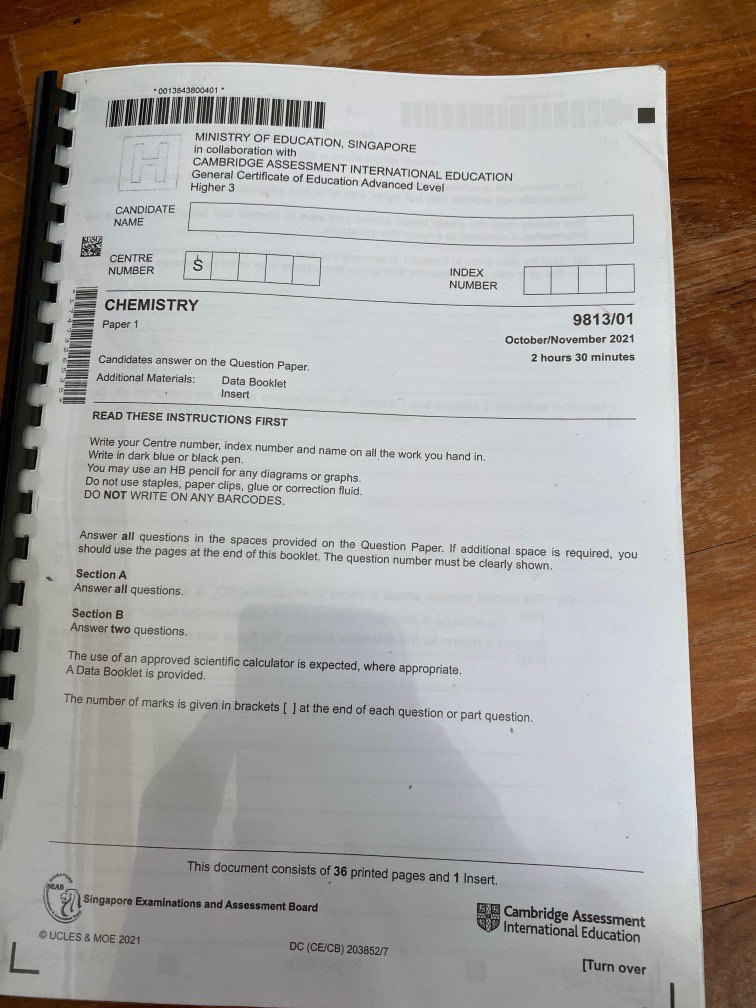 H3 chemistry TYS and 2022/2021 Prelims, Hobbies & Toys, Books ...