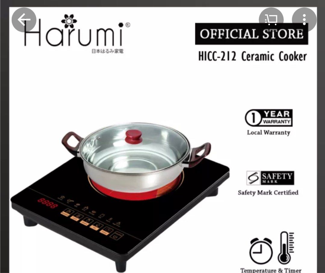 Harumi ceramic cooker, TV & Home Appliances, Kitchen Appliances, BBQ ...