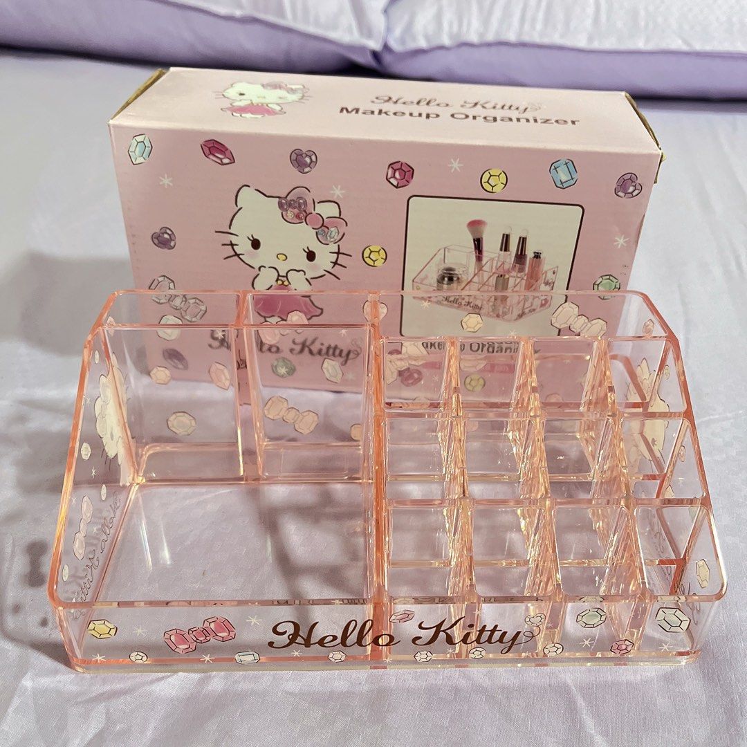Hello Kitty Acrylic Makeup Organizer Box, Beauty & Personal Care, Face ...