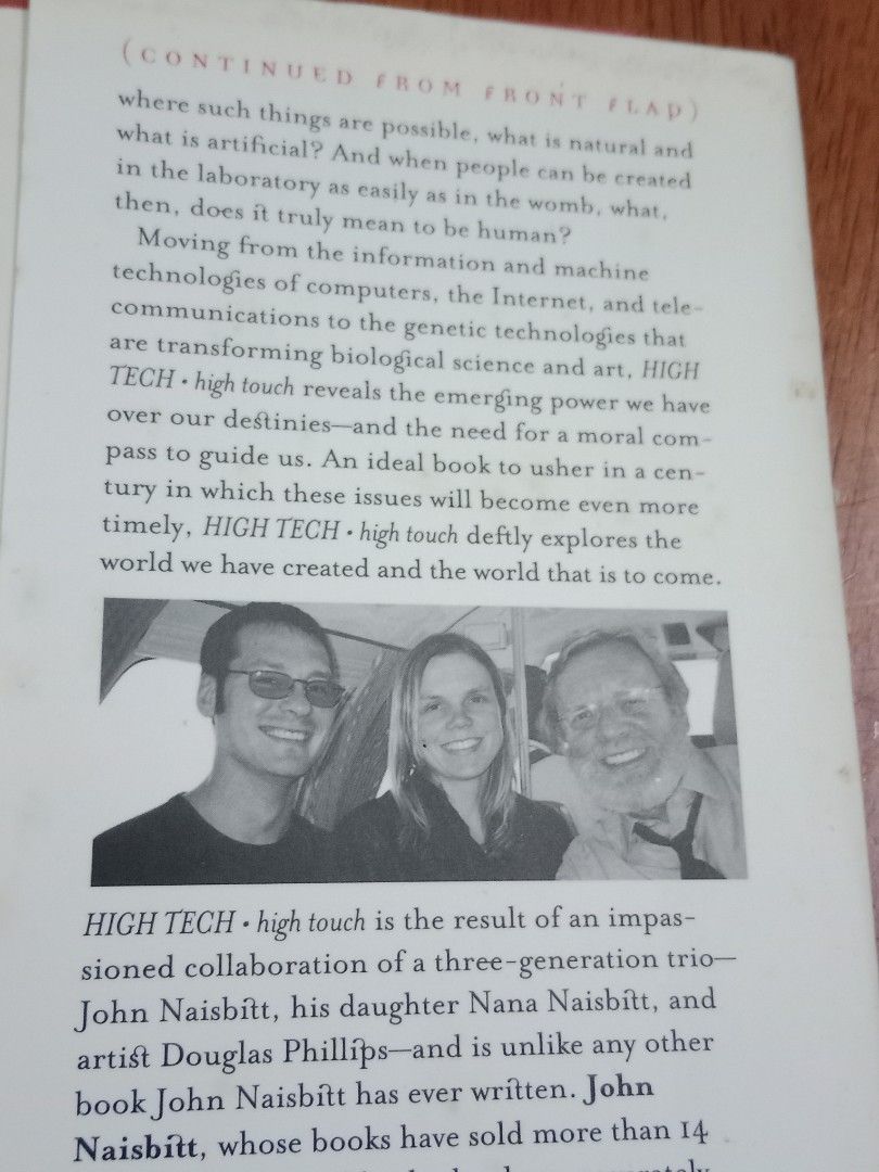 High tech high touch by John naisbitt., Hobbies & Toys, Books & Magazines, Storybooks on Carousell