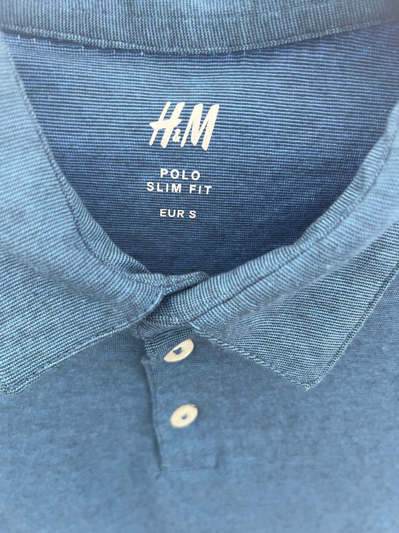 H&M Blue Collared Shirt on Carousell