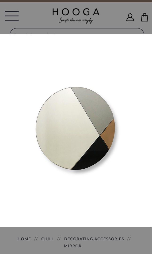 Hooga Gemma wall mirror, Furniture & Home Living, Home Decor, Mirrors ...