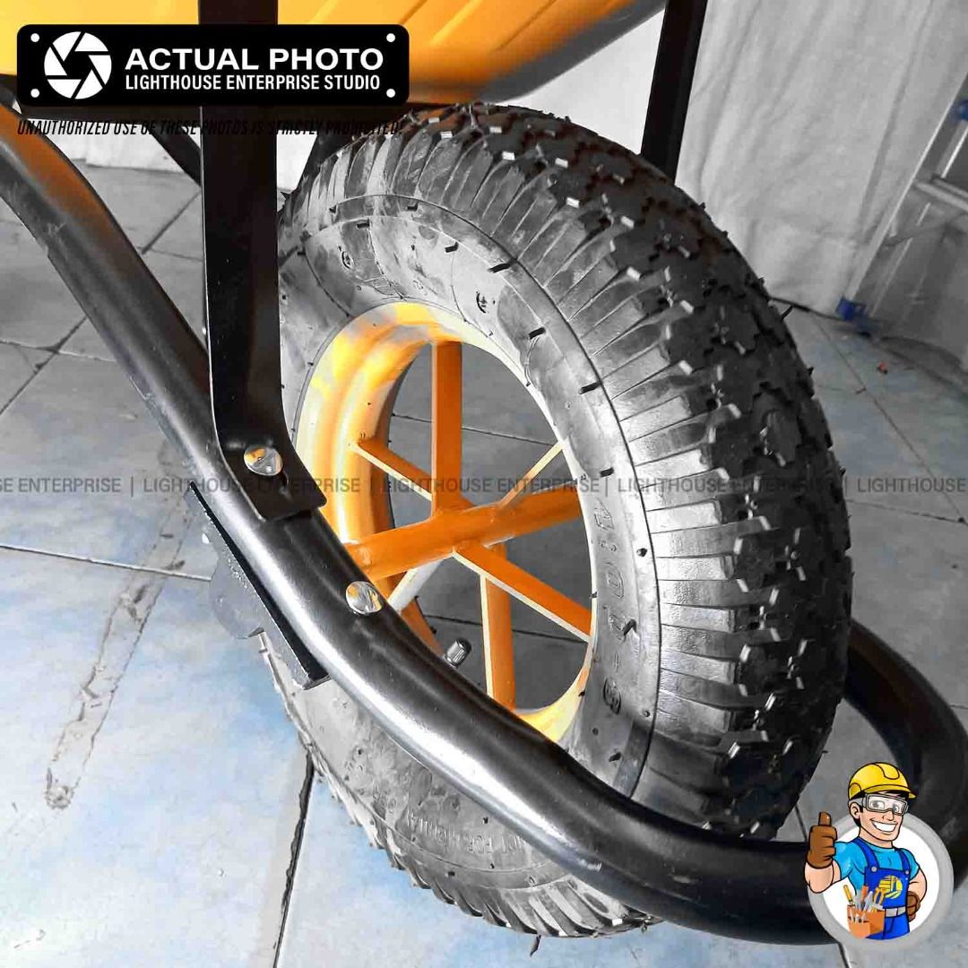 HOTECHE 130 Kg.Capacity Wheel Barrow Pneumatic Tire Wheel(377001 ...